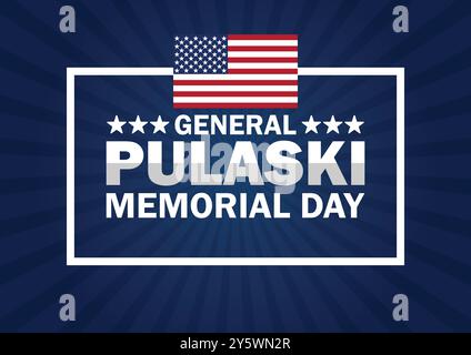 General Pulaski Memorial Day. Holiday concept. Template for background ...