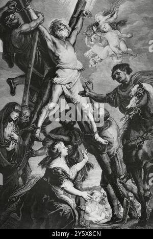 Scene of Martyrdom (Crucifixion of Saint Peter?) (recto); Fragment of ...