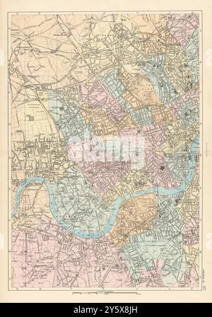 WEST LONDON Westminster Kensington Chelsea Wandsworth city plan BACON ...