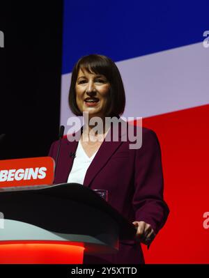 Chancellor of the Exchequer Rachel Reeves delivers her speech at the ...