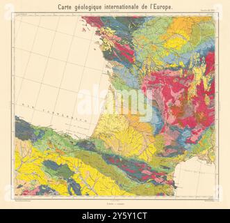 France geological map Stock Photo - Alamy
