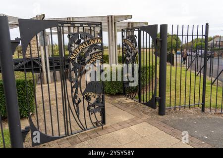 Easington Colliery, County Durham, UK. Pit disaster memorial garden in ...