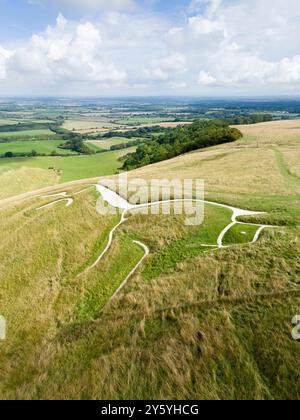 Aerial View of Uffington White Horse Oxfordshire England Stock Photo ...