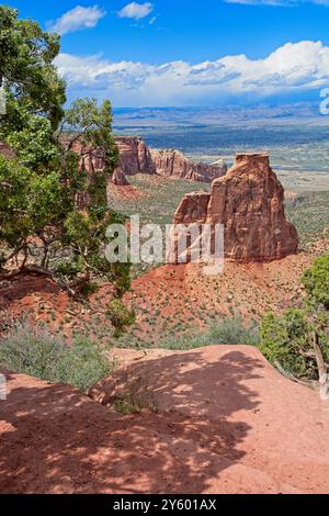 Independence Monument rock formation in heart of Monument canyon at ...