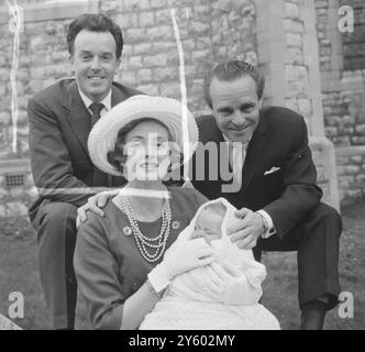ACTOR BRIAN RIX WITH ACTRESS WIFE ELSPETH GRAY AFTER CHRISTENING OF ...