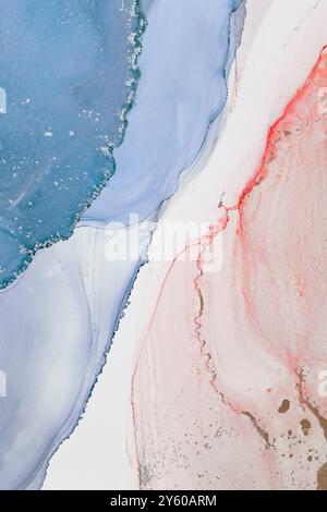 Abstract blue background featuring fluid organic blobs and glowing ...