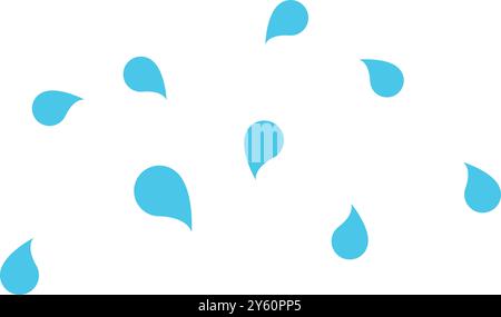 sweat drops for comic book character vector design isolated on white ...