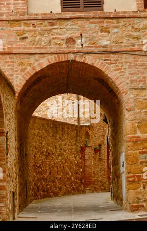 The characteristic medieval village of Montisi overlooks the ...