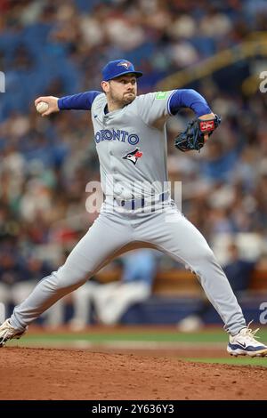 Toronto Blue Jays Zach Pop delivers in the third inning of a spring ...