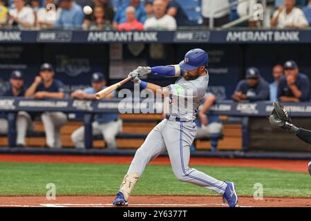 Toronto Blue Jays outfielder Nathan Lukes (38) makes a running catch to ...