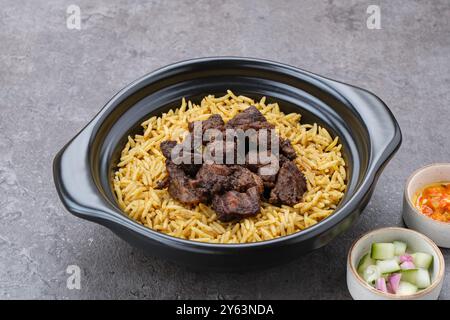 Nasi Kebuli Kambing, Arabian Rice with herb, spices and goat meat ...