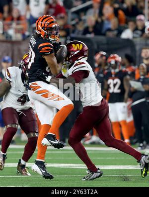 Cincinnati Bengals wide receiver Andrei Iosivas catches a ball during ...