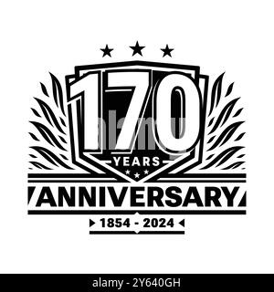 170 years anniversary celebration shield design template. 170th ...
