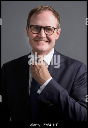 Conservative party leadership contender Tom Tugendhat with his wife ...