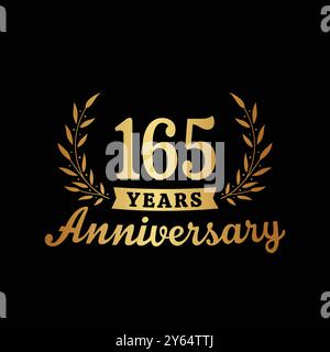 Celebrating 165 years anniversary logo design template. 165th ...