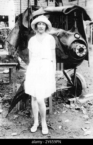 Miss Amy Johnson ( Mrs Mollison ) and her Gypsy Moth Jason - after the ...