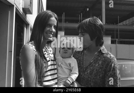 Davy Jones of the Monkees with his wife Linda and daughter Talia ...
