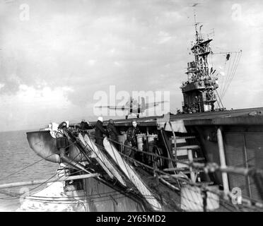 FIGHTER AIRCRAFT OF THE ESCORT CARRIER HMS SEARCHER 20 JULY 1944, ON ...