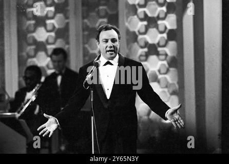 Vienna: Italy's Claudio Villa seen singing during the 1967 Eurovision ...