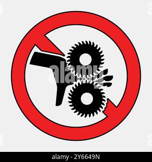This image features a warning sign that symbolizes safety precautions ...