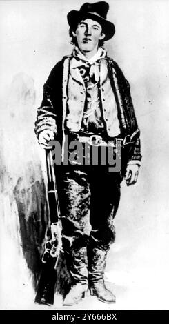 William H. Bonney (aka Billy the Kid) with insert of Sheriff Pat ...