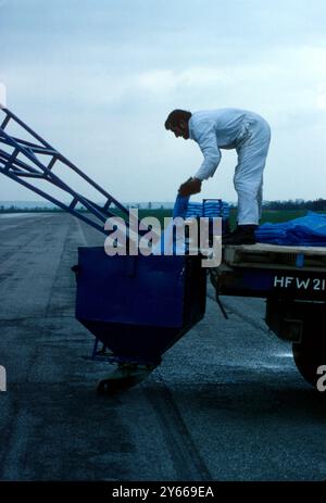Spring - Aerial fertilizer spreading on winter wheat , using an ...