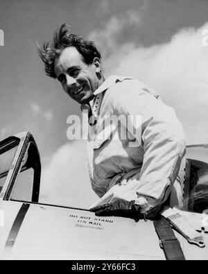 Portrait of test pilot Neville Duke. Neville Frederick Duke, DSO, OBE ...