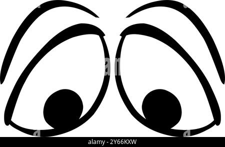 Sad eye cartoon design. Perfect for stickers, icons, logos, tattoos ...