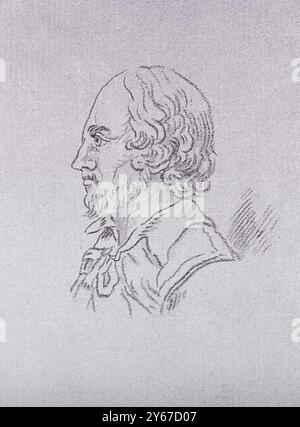 William Shakespeare: profile. Drawing, c. 1793 Stock Photo - Alamy