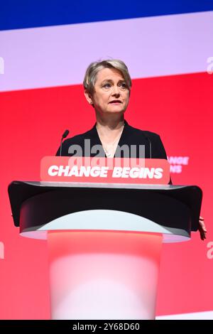 Yvette Cooper, MP, Shadow Home Secretary, Labour Party, close up face ...