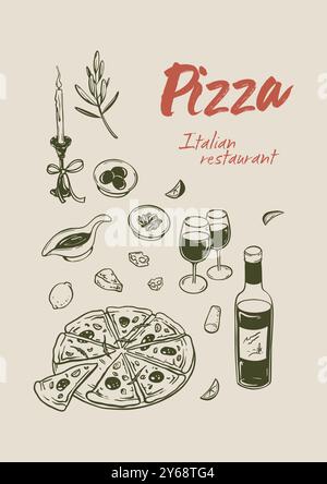 Pizza italian food scribble Stock Vector Image & Art - Alamy