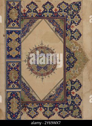 This illuminated manuscript page from the Divan of Sultan Husayn Mirza ...