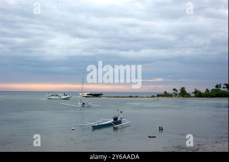 Sandeq, a traditional wooden boat on Palippi beach at Majene Indonesia ...