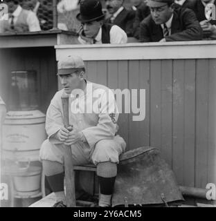 Roger Bresnahan, St. Louis, NL, Miller Huggins in background (baseball ...