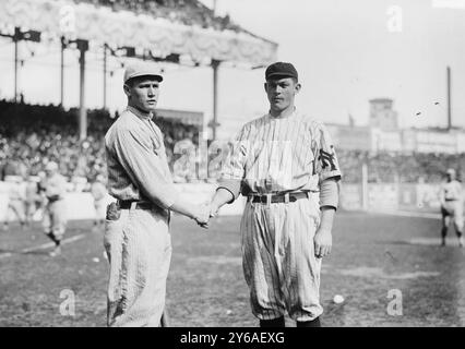 Smokey Joe Wood, Boston AL, & Jeff Tesreau, New York NL ca. 1912 Stock ...
