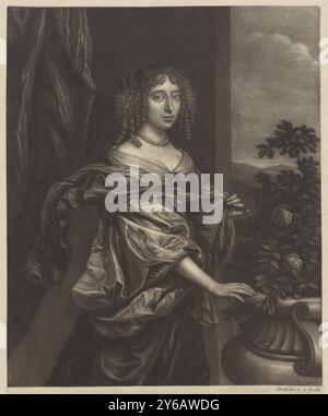 Portrait of a woman with a rose bush, Wallerant Vaillant, 1658 - 1677 ...