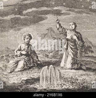 Christ and the personified soul contemplate the starry sky, Jan Luyken ...