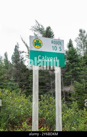 Route 10 S sign in Calvert, Newfoundland & Labrador, Canada Stock Photo ...