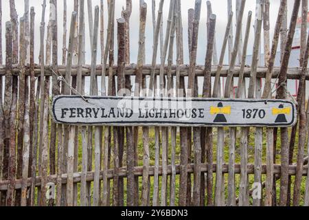 Ferryland Lighthouse sign in Ferryland, Newfoundland & Labrador, Canada ...