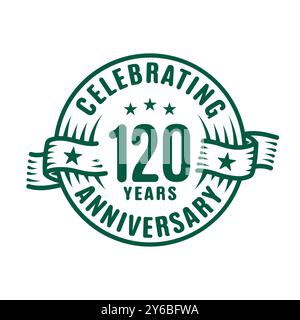 120 years logo design template. 120th anniversary vector and ...