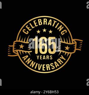 165 years logo design template. 165th anniversary vector and ...