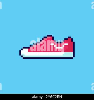 Pixel art Shoe game asset design Stock Vector Image & Art - Alamy