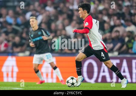 ROTTERDAM - Inbeom Hwang of Feyenoord during the UEFA Champions League ...