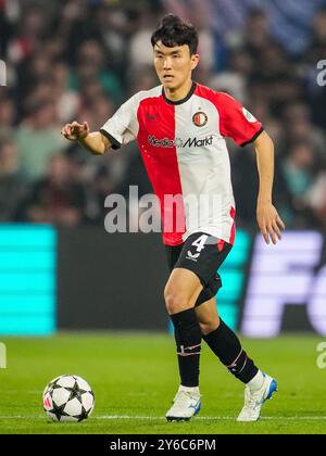 ROTTERDAM - Inbeom Hwang of Feyenoord during the UEFA Champions League ...