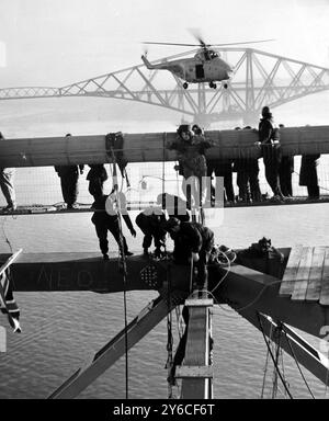 FORTH ROAD BRIDGE FINAL TRUSS RAISED INTO POSITION IN EDINBURGH ...
