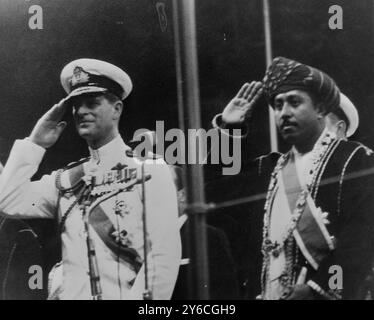 INDEPENDENCE OF ZANZIBAR - PRINCE PHILIP WITH SULTAN SEYYID JAMSHID BIN ...