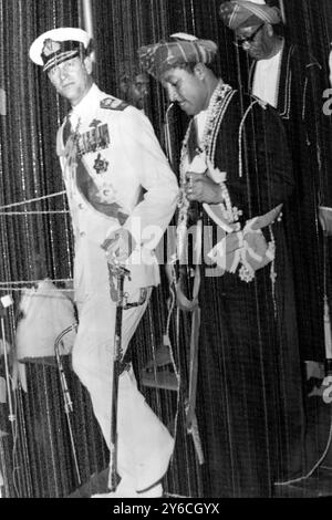 INDEPENDENCE OF ZANZIBAR - PRINCE PHILIP WITH SULTAN SEYYID JAMSHID BIN ...