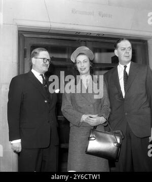 LORD CHELMER WITH PEGGY SHEPHERD VISIT SICK PREMIER HAROLD MACMILLAN IN ...