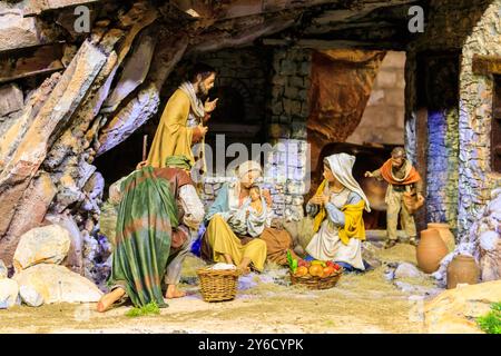Christmas Nativity Scene. Intricately crafted nativity scene with ...