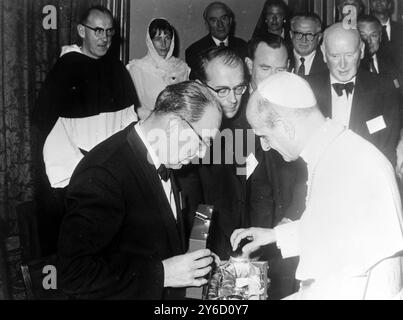 PROFESSOR OCONNEL WITH POPE PAUL VI IN VATICAN CITY / ; 22 SEPTEMBER ...